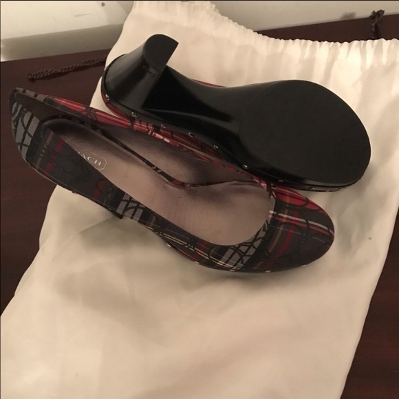 Coach | Shoes | Womens Coach Plaid Platform Studded Heels | Poshmark